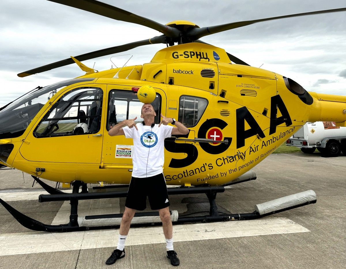 Scotland's keepie uppie champion takes on SCAA challenge at base ...