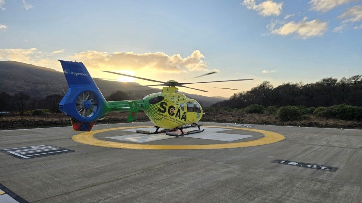 SCAA first to land on new emergency helipad on Isle of Mull | Scotland ...